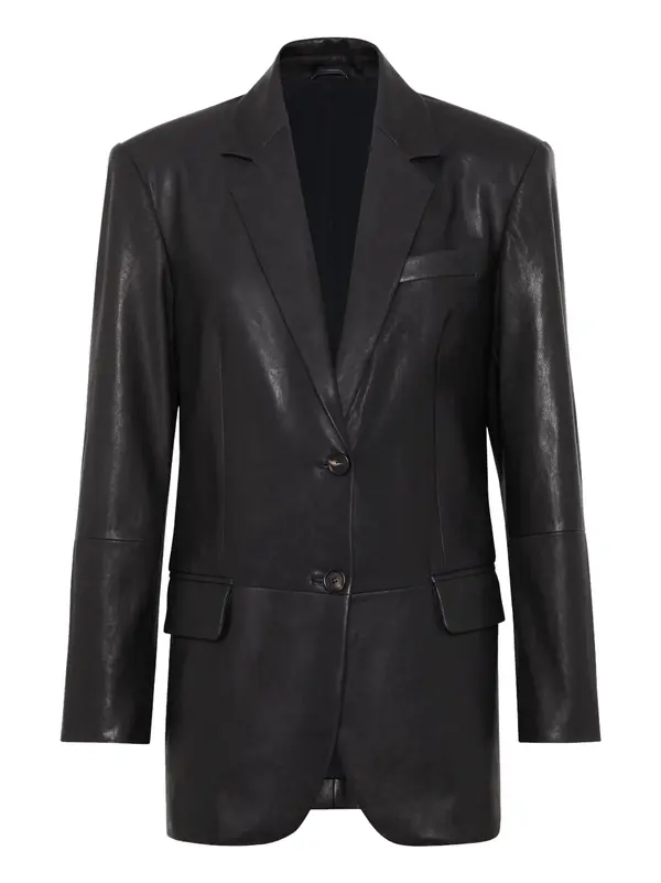 Brunello Cucinelli Leather Jacket - Black
