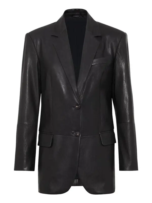 Brunello Cucinelli Leather Jacket - Black
