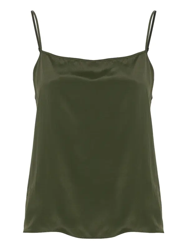 Fabiana Filippi Crepe De Chine Slip Top - Green