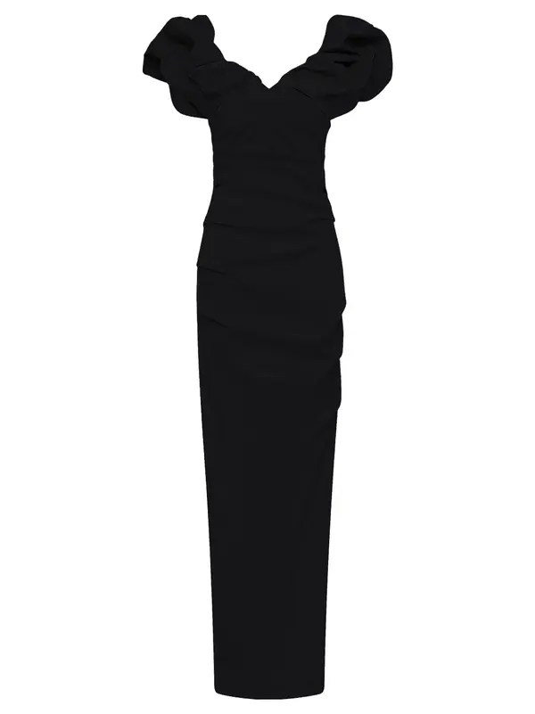 Rachel Gilbert Frey Maxi Dress - Black