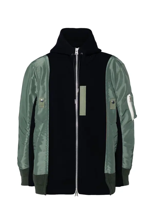 Sacai Twill Hoodie - Green