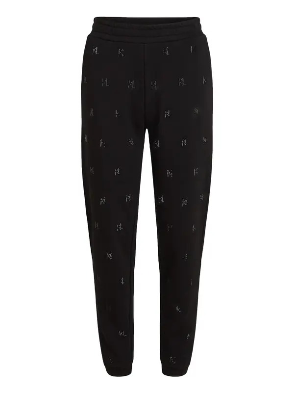 Karl Lagerfeld Rhinestone-embellished Track Pants - Black