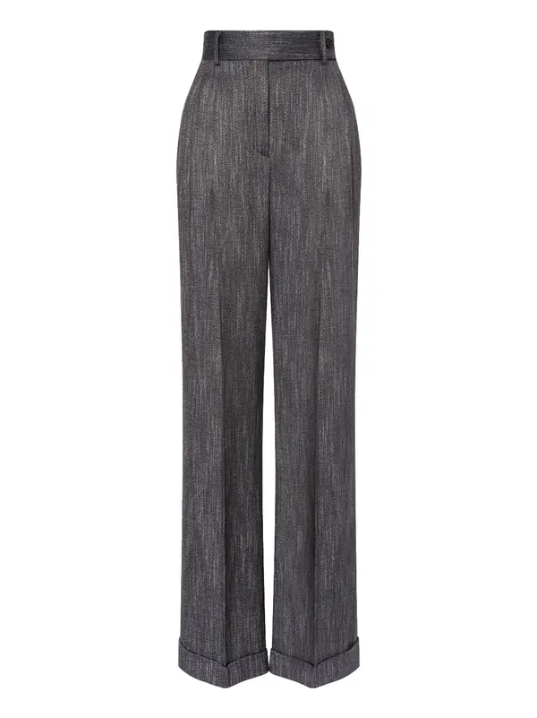 Alberta Ferretti Wide-leg Tailored Trousers - Grey