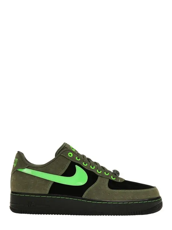 Nike Air Force 1 Low Rtfkt Clone X Undead Sneakers - Medium Olive/light Green Spark/black