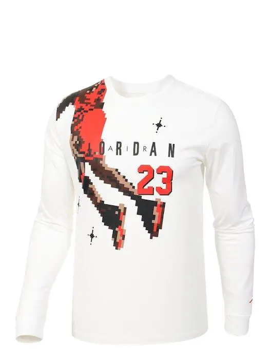 JORDAN Holiday Long Sleeve T-shirt - White