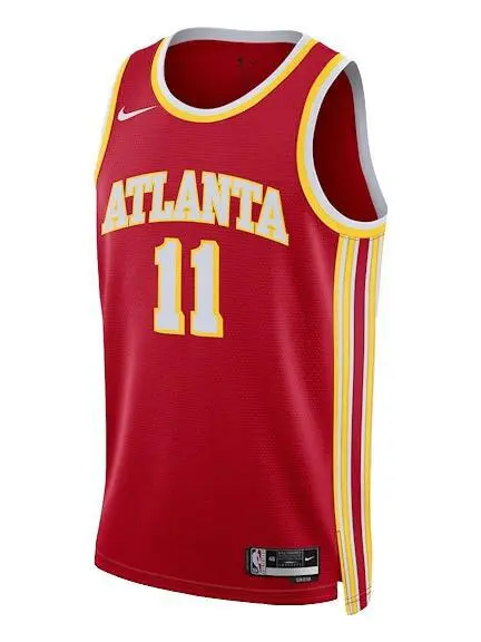 Nike Nba Atlanta Hawks Trae Young Icon Edition Swingman Jersey - Red/white