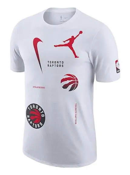 JORDAN Nba Toronto Raptors Courtside Statement Edition T-shirt - White/red