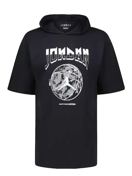 JORDAN Sport Drifit Hooded T-shirt - Black/white/grey