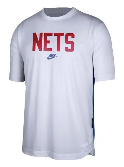 Nike Nba Brooklyn Nets Classic Edition Pregame Drifit T-shirt - White