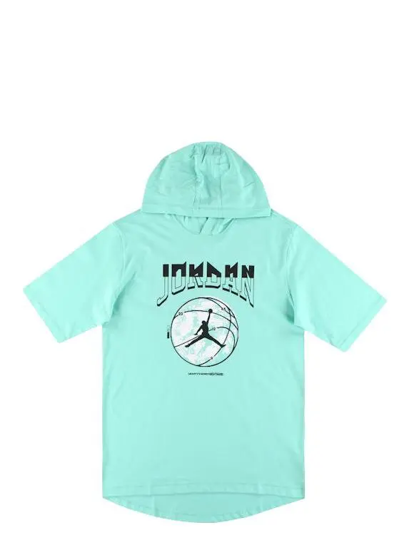 JORDAN Sport Drifit Hooded T-shirt - Mint/black/white