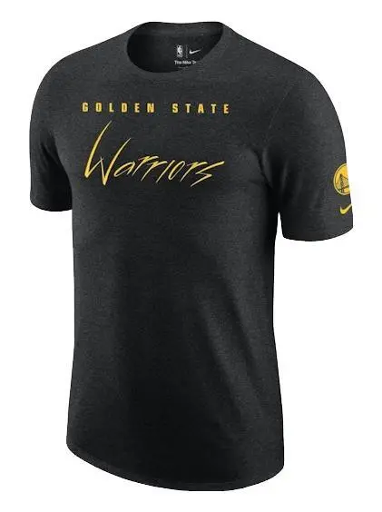 Nike Nba Golden State Warriors City Edition Loose Fit T-shirt - Black
