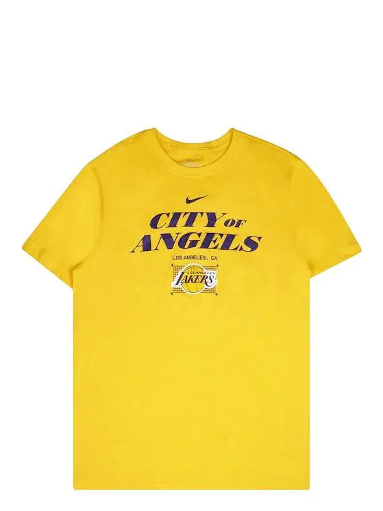 Nike Nba Los Angeles Lakers Courtside T-shirt - Yellow/purple
