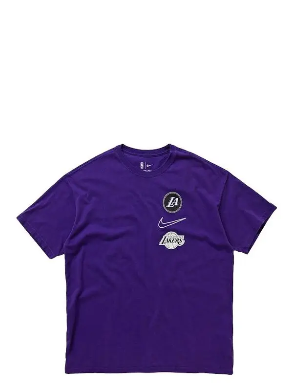 Nike Nba Los Angeles Lakers City Edition Loose Fit T-shirt - Purple