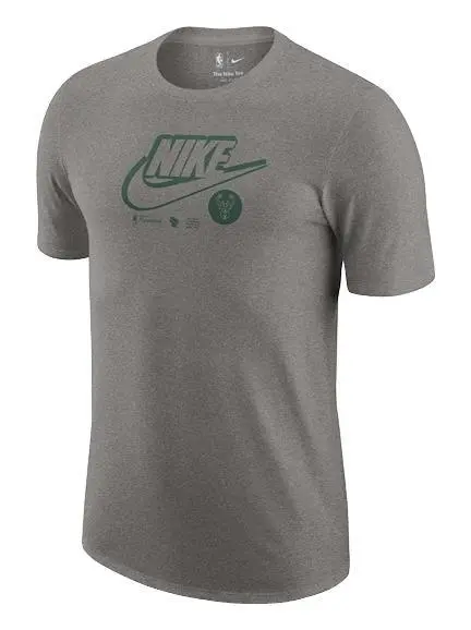 Nike Nba Milwaukee Bucks Essential Drifit Logo T-shirt - Grey/green