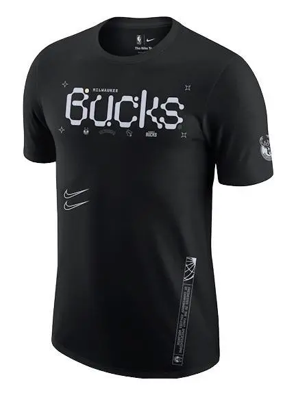 Nike Nba Milwaukee Bucks Max 90 Loose Fit T-shirt - Black