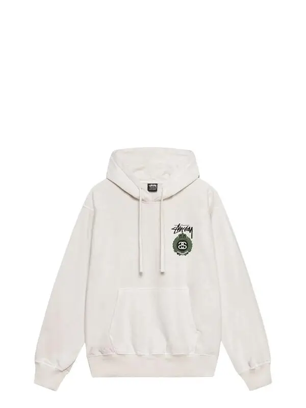 StÜssy Crown Wreath Pigment Dyed Hoodie - Natural