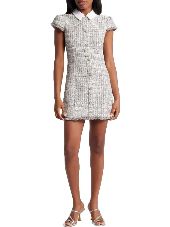 Likely Riello Tweed Minidress - Grey Multi