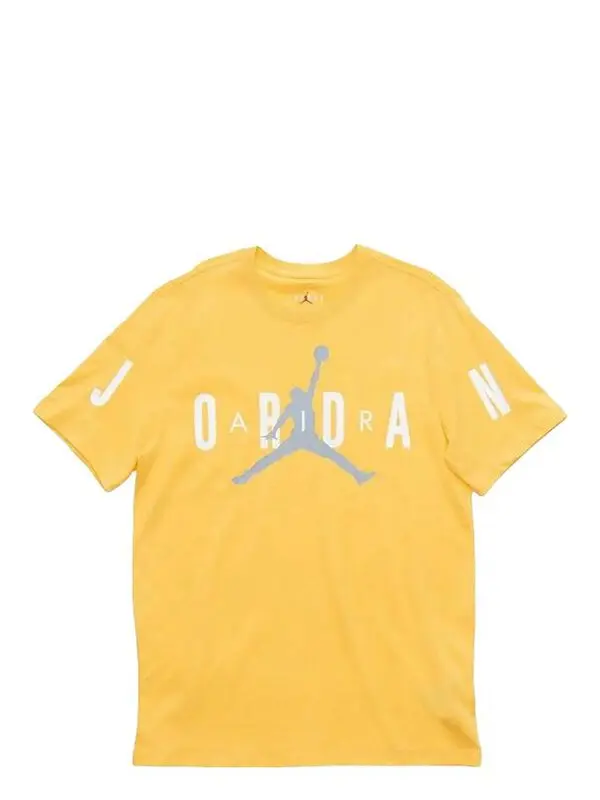 JORDAN Air Stretch Short Sleeve Crew T-shirt - Yellow/grey/white