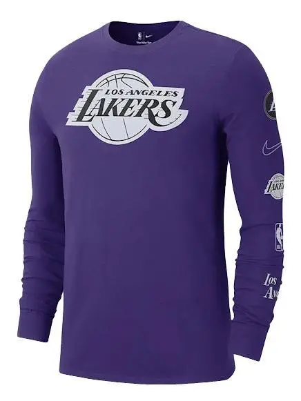 Nike Nba Los Angeles Lakers Long Sleeve T-shirt - Purple/white