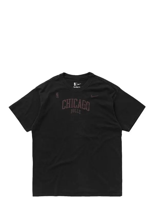 Nike Nba Chicago Bulls Max 90 Courtside Drifit Loose Fit T-shirt - Black