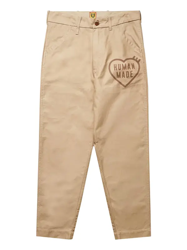 HUMAN MADE Print Chino Pants 'beige - Brown