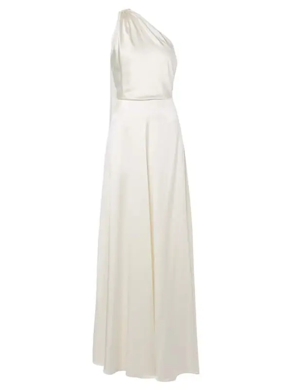 Max Mara Pamela Draped Gown - White
