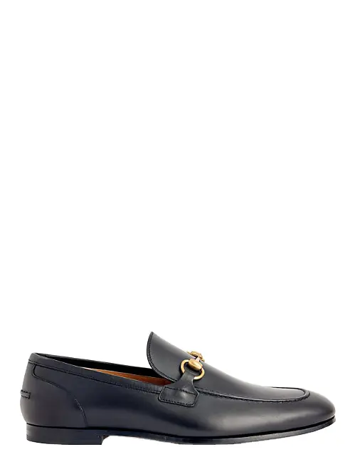 Gucci Jordaan Horsebit-embellished Leather Loafers - Nero