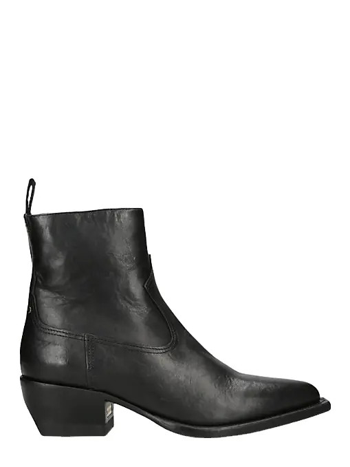 Golden Goose Debbie Leather Block-heel Ankle Boots - Black