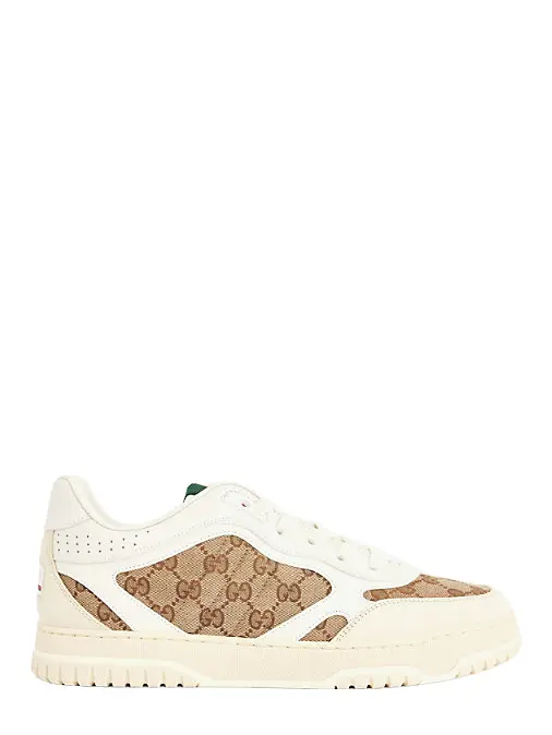 Gucci Re-web Leather Low-top Trainers - Ivory Beige White