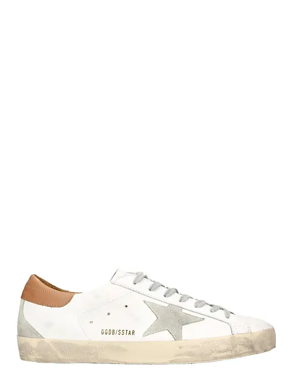 Golden Goose Superstar Star-appliqué Leather Low-top Trainers - Tan Comb