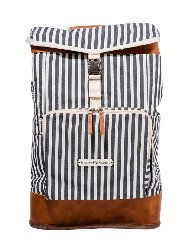 BUSINESS & PLEASURE Backpack Cooler - Laurens Navy Stripe