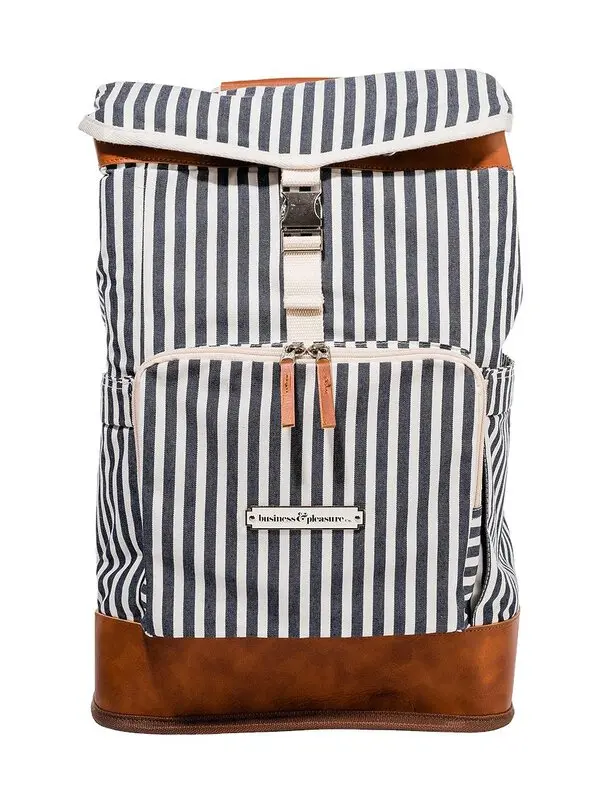 BUSINESS & PLEASURE Backpack Cooler - Laurens Navy Stripe