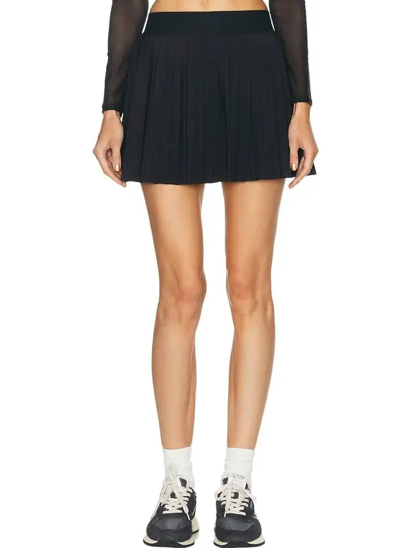 Beyond Yoga If You Pleats Mini Skirt - True Black