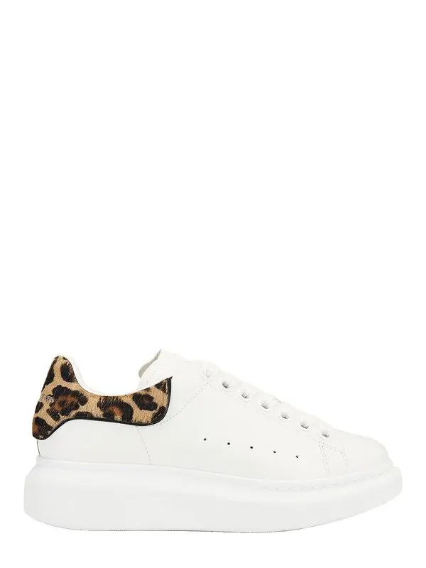 Alexander McQueen Oversized Sneaker - White & Leopard