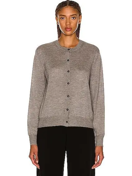 THE ROW Battersea Cashmere Cardigan - Medium Grey