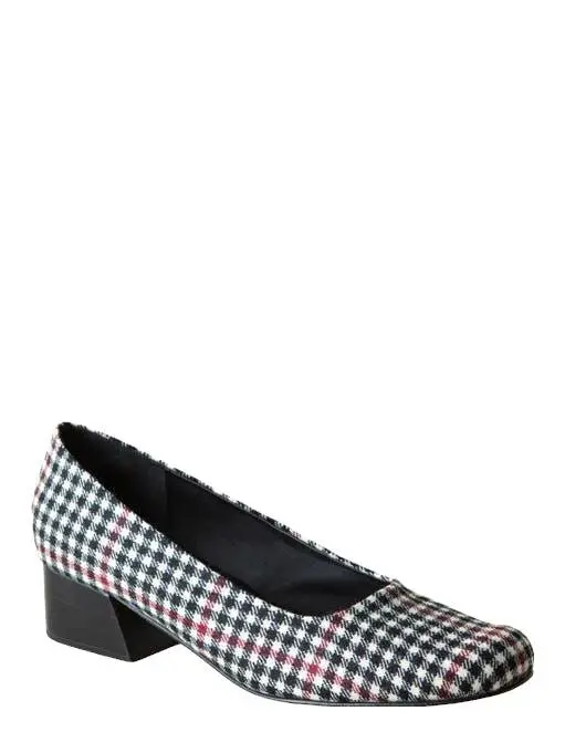 HUMA BLANCO Luisa Pump - Black + White Tweed