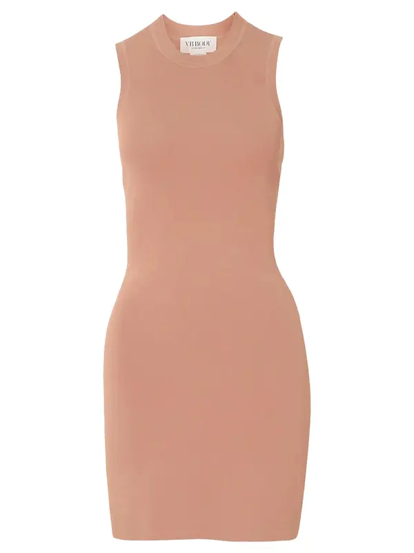 Victoria Beckham Stretch-knit Mini Dress - Antique Rose