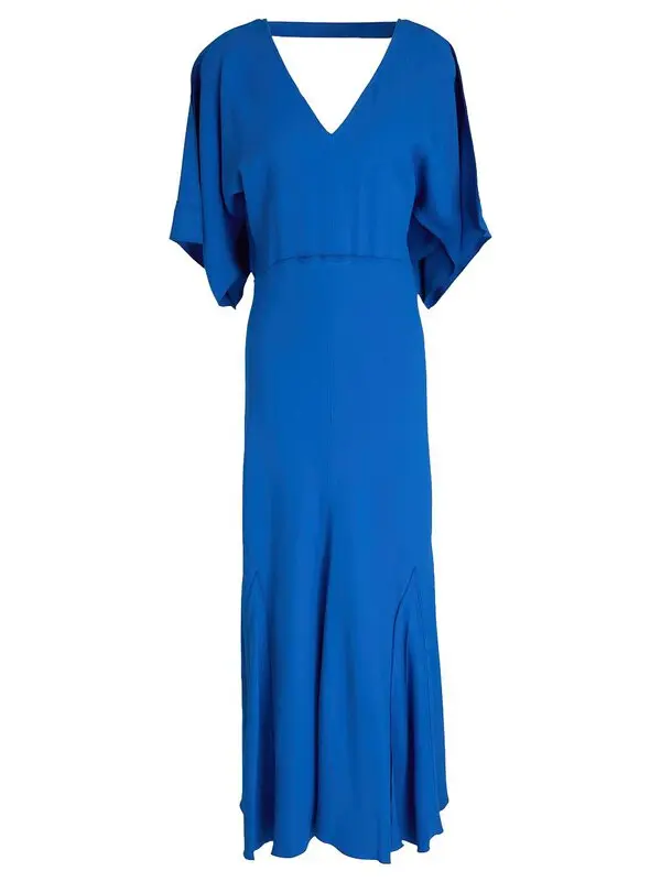 Victoria Beckham Crepe Midi Dress - Cobalt Blue