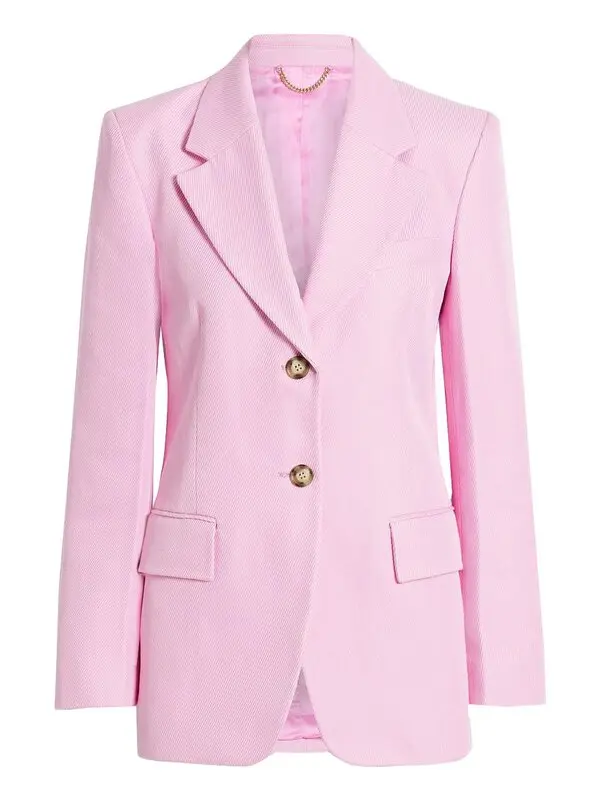 Victoria Beckham Cotton-twill Blazer - Baby Pink