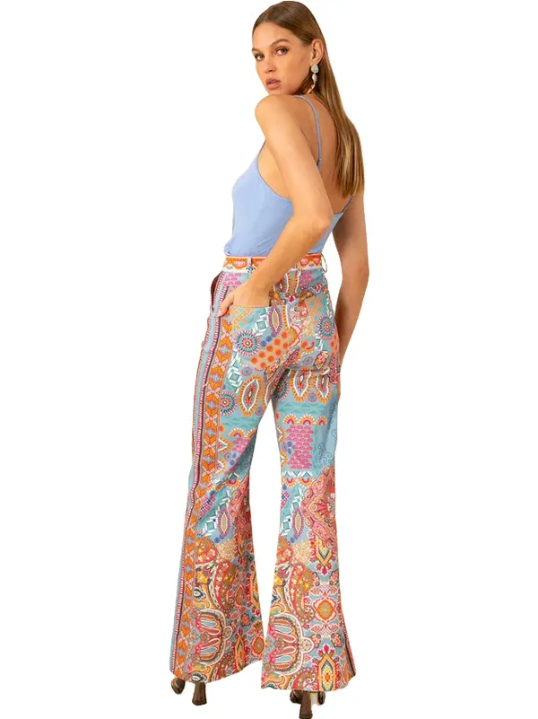 Hale Bob Michelle Flared Pant - Blue