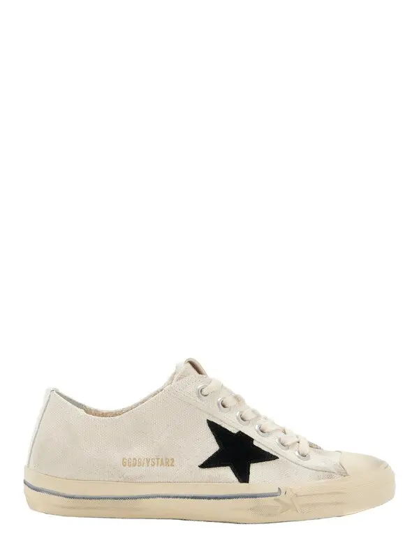 GOLDEN GOOSE V-star 2 Canvas Sneakers - Neutral