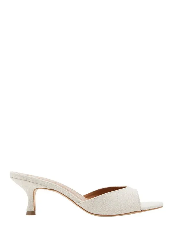 Staud Brigitte Canvas Mules - Neutral