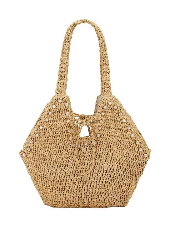 BTB LOS ANGELES Posey Pearl Tote - Neutral