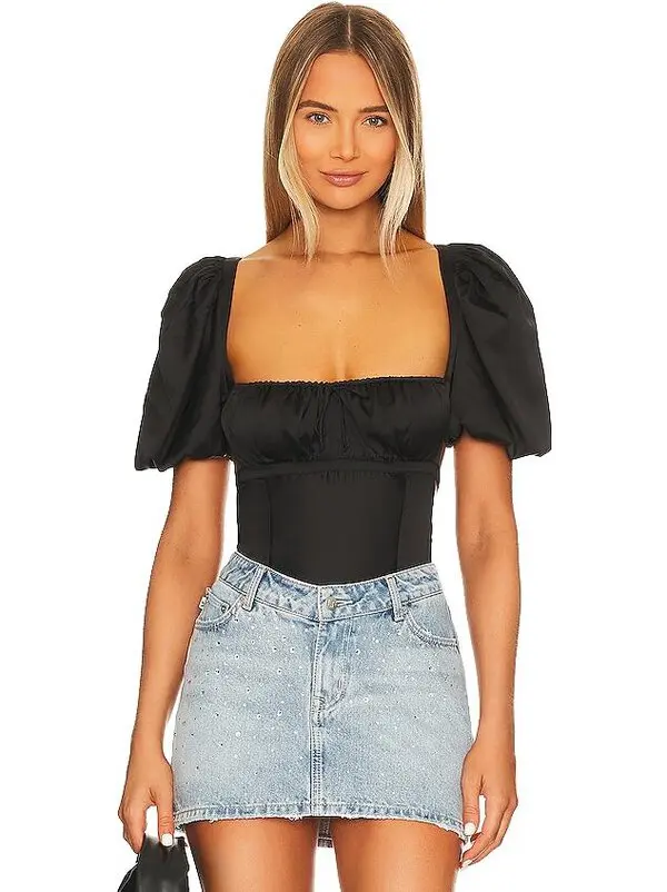 For Love & Lemons Dany Bodysuit - Black
