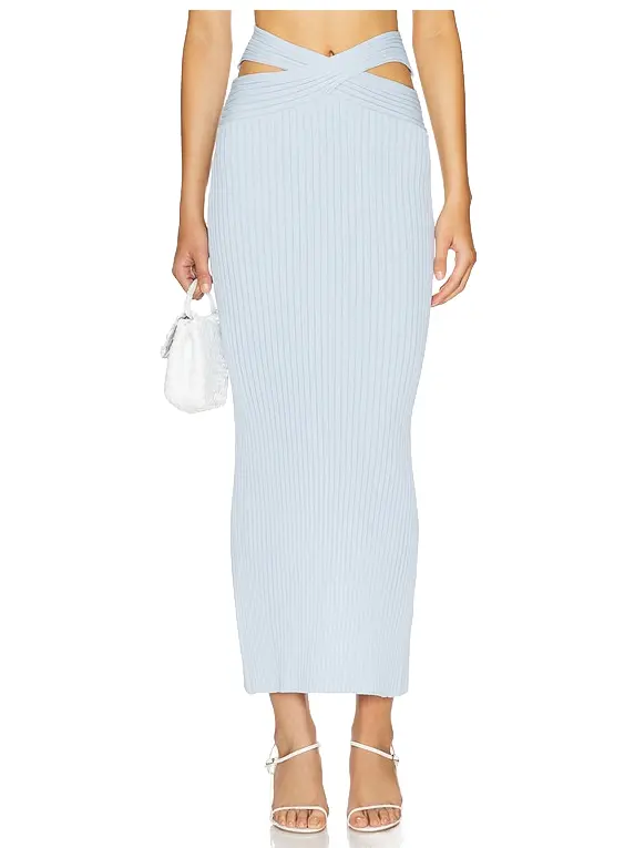 Superdown Wrenlee Maxi Skirt - Sky Blue