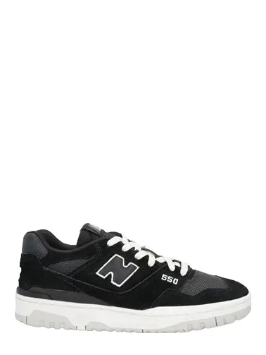 NEW BALANCE Leather Low-top Sneakers - Black