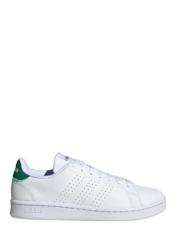 Adidas Advantage Lace Up Sneakers - Cloud White / Cloud White / Green