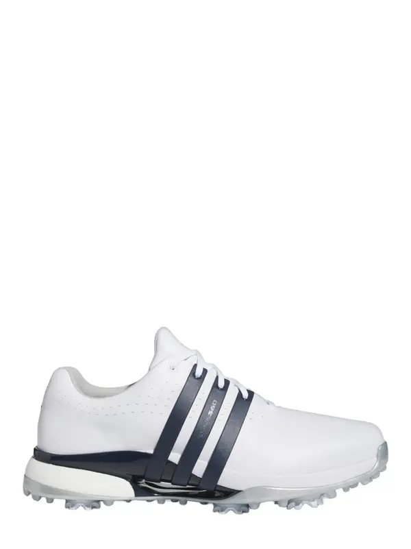 Adidas Tour360 24 Wide Golf Shoes - Cloud White / Collegiate Navy / Silver Metallic
