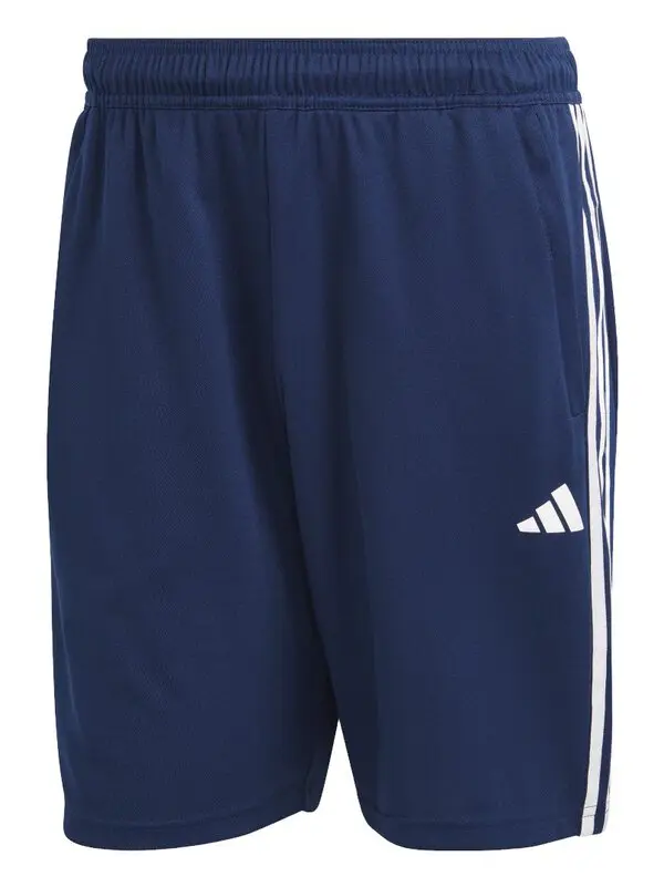 Adidas Train Essentials Piqué 3-stripes Training Shorts - Dark Blue / White