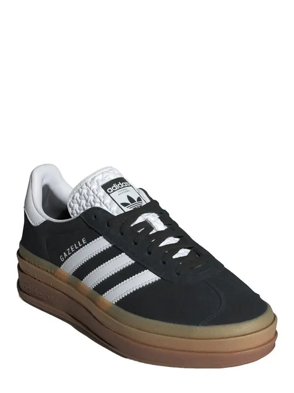 Adidas Gazelle Bold Sneakers - Core Black / Cloud White / Cloud White